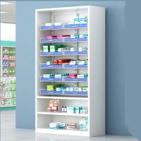China Steel Hospital Pharmacy Medicine Display Cabinet Triple Drawer 500mm Depth H2000mm for sale