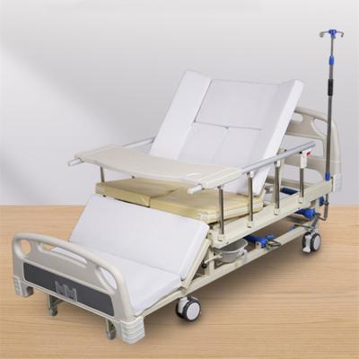 China Manual Hospital Bed 4 Crank Turning Lift Adjustable Nursing Bed 2000x900mm Home Care for sale