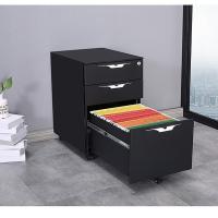 China Three Drawers Cold Rolled Pedestal Filing Cabinets Environmentally Friendly for sale