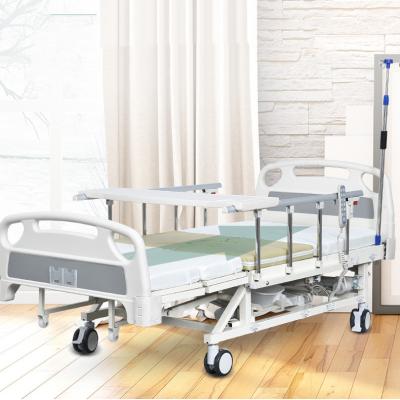 China Foldable Guardrail Hospital Patient Bed with 0-80 Back Rest and 200kg Load Capacity for sale
