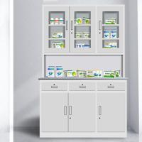 China Cold Rolled Steel Medicine Display Cabinet H1800 W1200 D500mm Electrostatic Spraying Customized for sale