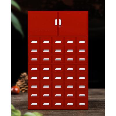 China 40 Drawers Steel Medicine Display Cabinet Chinese Herbal Storage Cabinet H1800xW900xD500mm for sale