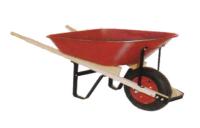 China 6 Cu Ft Steel Wheelbarrow 150kg Capacity 16 Inch Air Wheel Garden Cart for sale