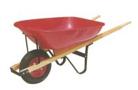 China 6 Cu Ft Steel Wheelbarrow 150kg Capacity 16 Inch Air Wheel Garden Cart for sale