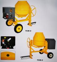 China Gasoline Cement Mixer 350L Semi Dry Cylinder Type Concrete Mixer 6.5HP for sale