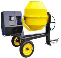 China Gasoline Cement Mixer 350L Semi Dry Cylinder Type Concrete Mixer 6.5HP for sale