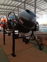 China Gasoline Cement Mixer 350L Semi Dry Cylinder Type Concrete Mixer 6.5HP for sale