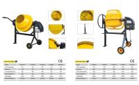 China Medium Sized Electric Concrete Mixer Machine 6.5HP Yellow Semi Dry for sale
