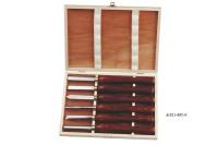 China Round Punch Wood Lathe Tool Set 6pc HSS Blades 60-63 Hardness Wood Carving for sale
