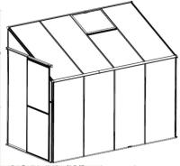 China Wall Mounted Greenhouse 6x4ft Aluminum Frame PC Board Easy Assembly Hobby House for sale
