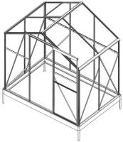 China Spire Garden Aluminum Frame Greenhouse 4x6ft to 16x8ft with 5cm Foundation and 4mm PC Board for sale