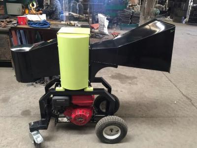 China 9HP Gasoline Wood Chipper 12cm Finished Length Manual Start 75mm Max Cutting for sale