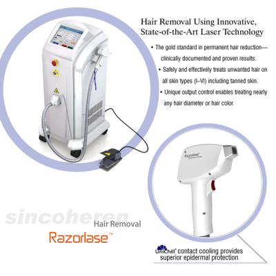 China Beijing Sincoheren Germany 808nm Diode Laser Hair Removal beauty equipment&machine for sale
