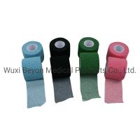 China Hand Tearable Elastic Adhesive Bandage 10cm 7.5 Cm Tear Flexible Adhesive Weightlifting for sale