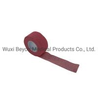 China Stretchy Bandage Tape Self Adhesive Elastic Tape Pink Hand Tear Durable Adhesive for sale