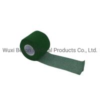 China Elastic Adhesive Medical Tape Green Weightlifting Cotton Adhesive Bandage for sale