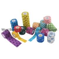 China Pink Blue White Self Adhesive Bandage Wrap Latex-Free Non Woven Cohesive Flexible for sale