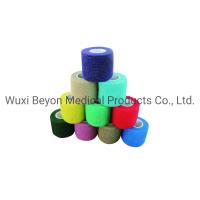 China Neon Color Cohesive Elastic Self Adhesive Cohesive Wrap Tape Bandage for sale