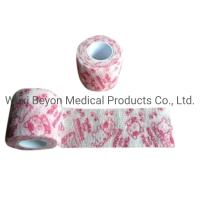 China Cohesive Flexible Bandage Wrap Equine Pet Printed Self-Adhesive Tape for sale