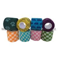 China Pink Non Woven Cohesive Bandage Cute Image Cohesive Vet Pet Flexible Printed for sale