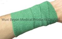 China Orange Elastic Cotton Cohesive Bandage Sports Stretch Cohesive Tape for sale