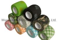 China Handy Gauze OEM Cohesive Bandage Vet Cohesive Elastic Self-Adhesive Flexible Prints for sale
