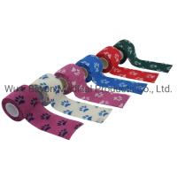 China Pink OEM Cohesive Bandage  Prints Vet Healthcare Flexible for sale