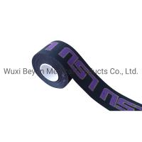 China Black Printed Sports Tape Soccer Rugby Shoulder Cotton Zinc Oxide Athletic Sports Tape for sale