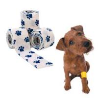China Fixation Animal Healthcare Oem Cohesive Bandage Patterned Wrap Vet Flexible Self Adhesive for sale