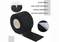 China Black Printed Sports Tape Soccer Rugby Shoulder Cotton Zinc Oxide Athletic Sports Tape for sale