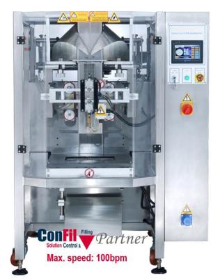 China Stainless Steel 304 Vertical Bagging Machine 620mm Film Width 100 BPM Servo Control CFP-SV600-B for sale