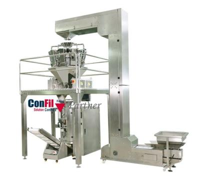 China 100bpm Vertical Form Fill Seal Machine with 10-16 Head Multihead Weigher for VFFS Packaging Line for sale