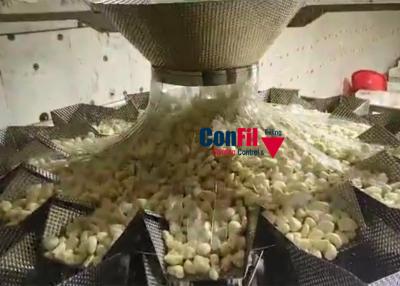 China Stainless Steel Multihead Weigher for Garlic - 14 Heads, 110 Cycles/Min, 3000g Capacity for sale