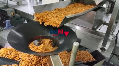 China Multihead Weighing Machine for Snacks with Spices - 10-14 Heads, 1.6L Hopper, 65-110 Cycles/Min Speed, ±1.5g Accuracy for sale