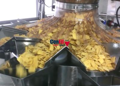 China Multihead Extruded Snack Food Packaging Machine 14 Head 1.6L Weighing Hopper for sale