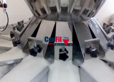 China Multihead Weighing Sugar Pouch Packing Machine 10-14 Head 1.6-3.0L Hopper for sale