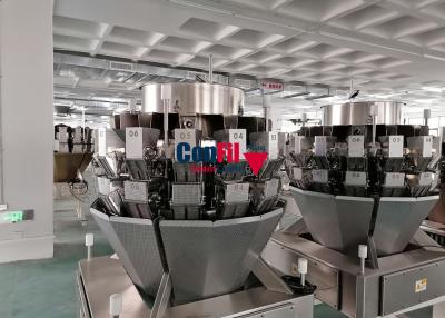 China 14-Head Automatic Weighing and Packing Machine 200g Capacity with Double Screw Feeder - 65 Cycles/Minute for sale