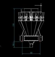 China 14-Head Automatic Multihead Weigher with 5000g Capacity and 3L Hopper for Food Processing for sale