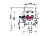 China 400kg 10-Head Automatic Multihead Weigher with 500g Capacity and ±1.0g Accuracy for Industrial Packaging for sale