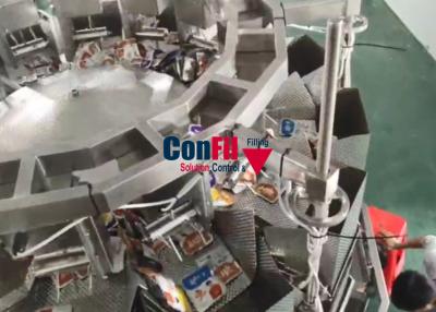 China 14 Head Multihead Weigher 5.5L Hopper for Counting Pouches Dry Food Overweight Discharge for sale