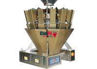 China 14 Head Multihead Weighing Machine for Filling Prawn Shrimp Ready Tray Conveyor 70 Trays per Min for sale