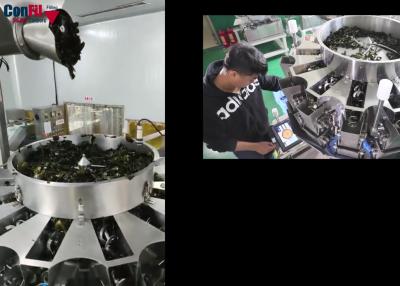 China 80 Bags/Min Rotary Vacuum Packaging Machine with IP65 Rating for Seafood Kelp Snack Production for sale