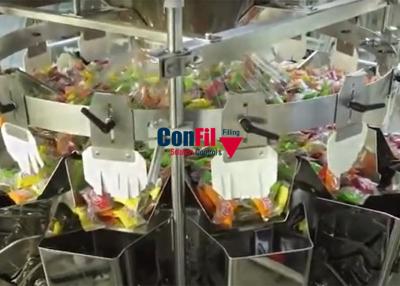China 14-Head Multihead Weigher Packaging Machine for Hard Candy & Granular Products - 80 Bags/Min, ±1.5g Accuracy, 380V 4.5kW for sale