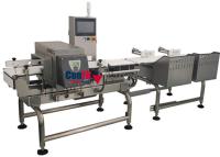 China 2000mm Food Processing Metal Detector with Checkweigher for Frozen and Fresh Food Quality Control for sale