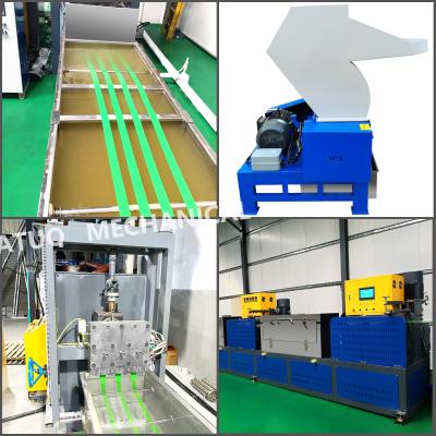 China Embossed Polyester PET Strap Extrusion Line 30T / H Cooling Tower Capacity for sale