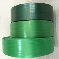 China Custom PET Strapping Band 12mm 20mm Width Green Plastic Packaging Band Heavy Duty for sale