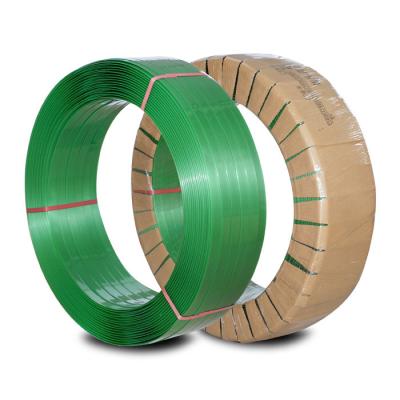 China 12mm PET Strapping 210kg Pull Force Polyester Band for Pallet Packing Heavy Duty for sale