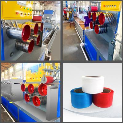China PP Strapping Tape Production Line Twin Screw Sandwich 5-19mm Width Plastic Strapping Machine for sale