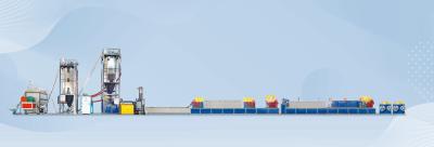 China 90mm Single Screw PET Strap Making Machine Double Output 180-250 kg/h for sale