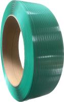 China Green 1.27mm Poly Plastic Strap PET Packaging Strap For Packing Pallet Bricks for sale